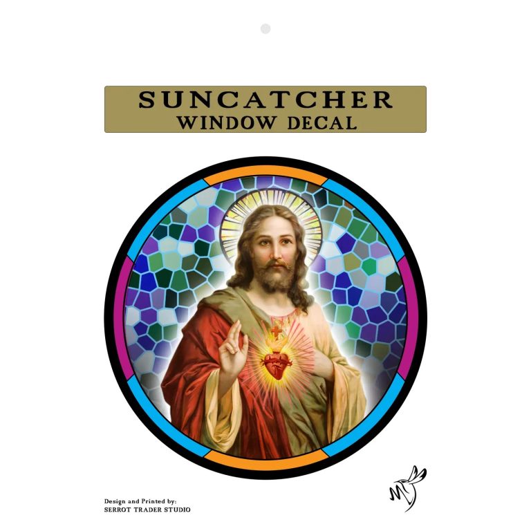 Sacred Heart of Jesus Window Sticker - Heavenly Gifts USA