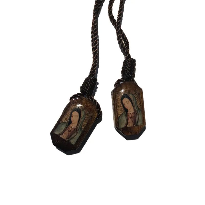 Wooden Scapular with Lady of Guadalupe - Heavenly Gifts USA